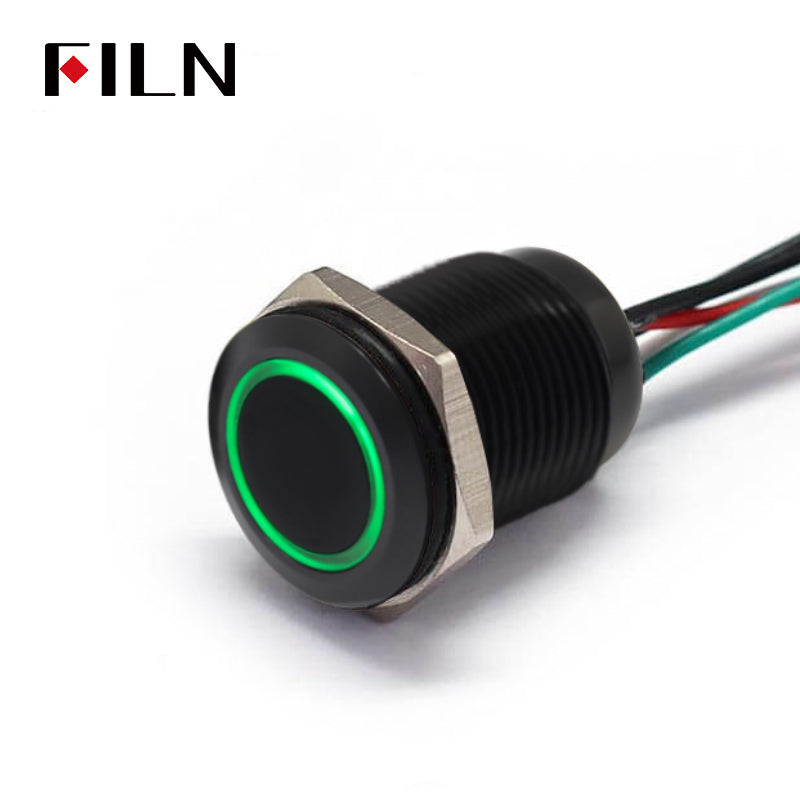 19MM 4 pin 12V 120V 250V high currnet IP67 waterproof illuminated latc – YUEQING YULIN ...