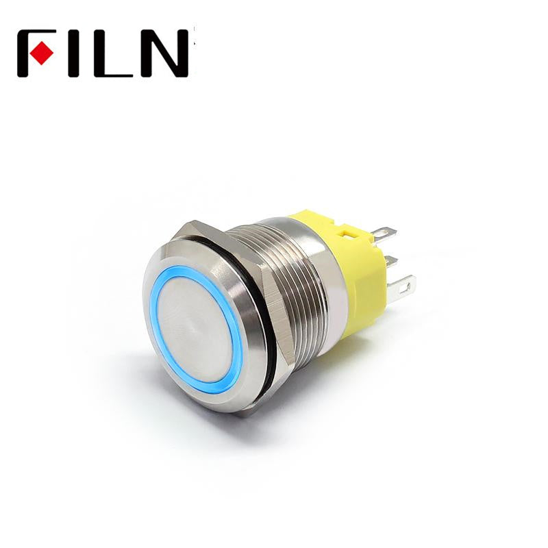 22MM 110V LED illuminated Latching Red Push Button Switch - FILN – FILN ...