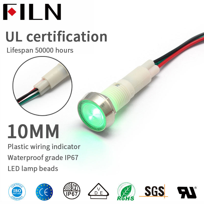 10mm Red-Green 220 Volt Indicator Light – FILN Shopify