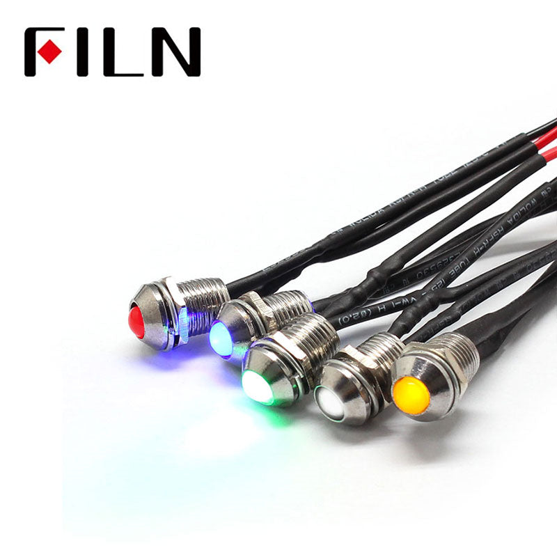 8mm good Quality 120V Panel Mount Indicator Light- FILN – YUEQING YULIN ...