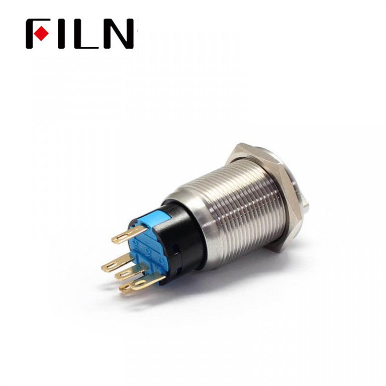 19mm 2 Position 3 Position Selector Rotary Switch Push Button Switch ...