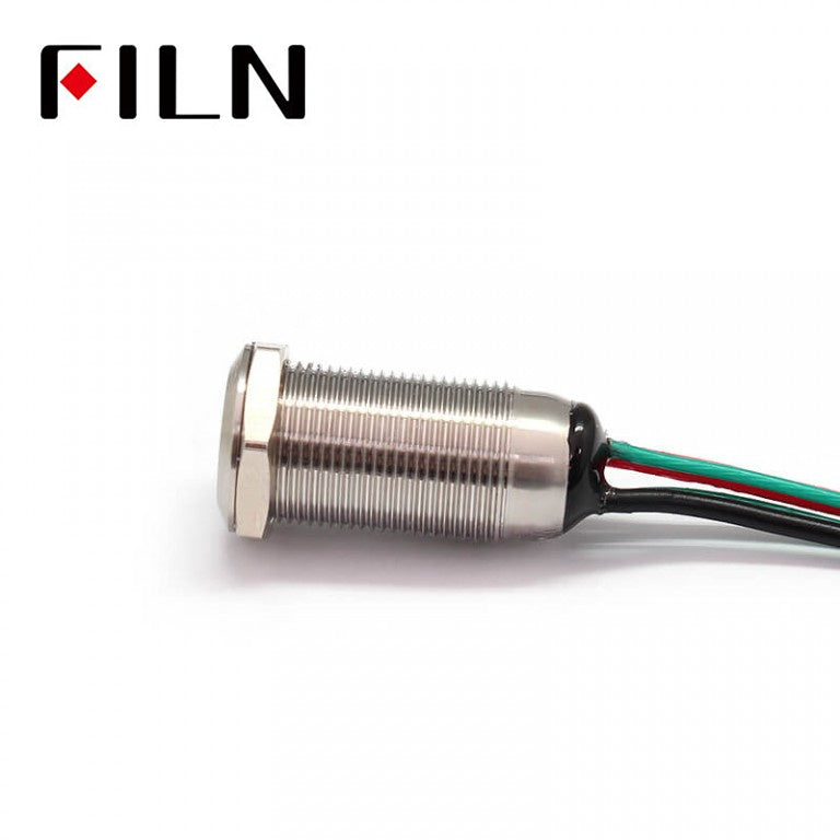 12MM Waterproof Mini LED Illuminated Push Button Switch With Wire ...