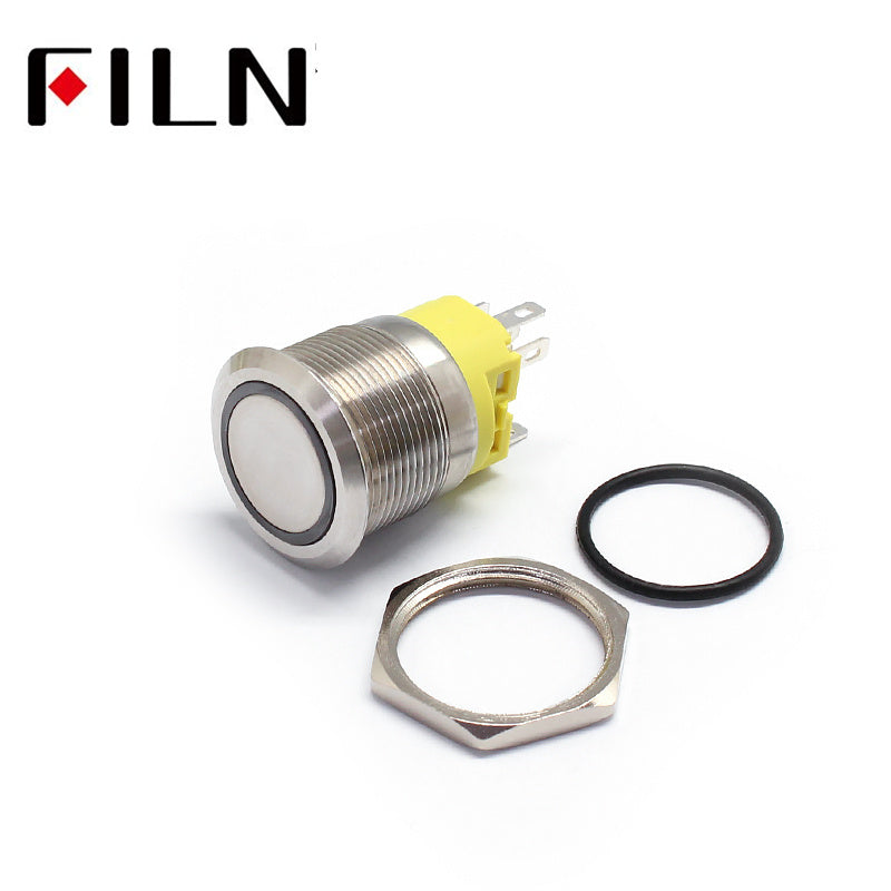22MM 110V LED illuminated Latching Red Push Button Switch - FILN – FILN ...