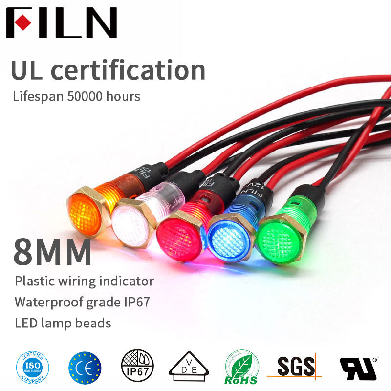 8MM 6V Yellew LED Welding Machine Round Indicator Lights - FILN – FILN ...